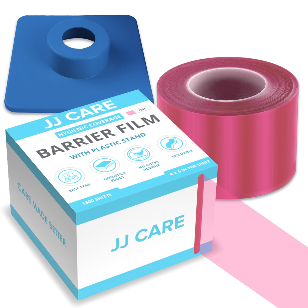 JJ CARE Barrier Film (1500 Sheets) Pink, No Sting Barrier Tape, Protec – JJ CARE USA