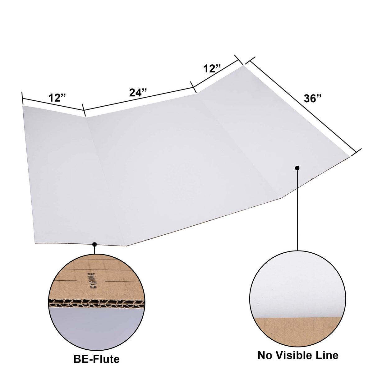 Trifold Board, Trifold Presentation Board [Pack of 3] Cardboard Panel ...