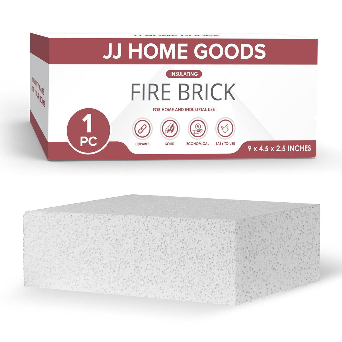 JJ CARE Fire Brick - [9" x 4.5" x 2.5"] - Insulating 2700°F Fire Brick ...