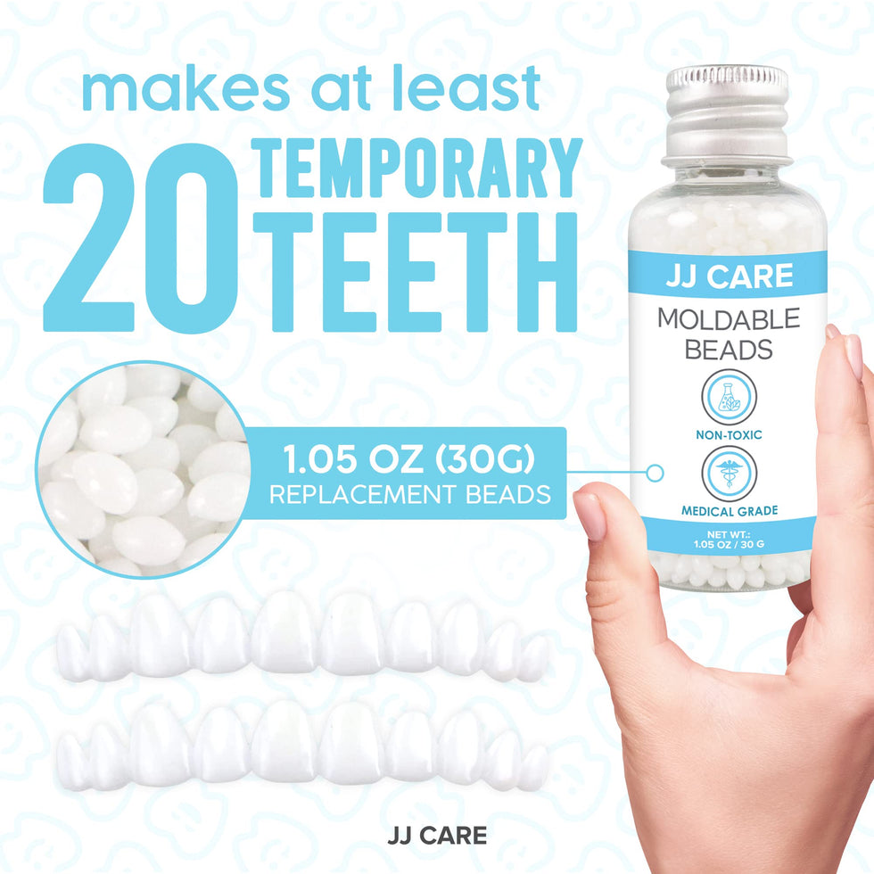 JJ CARE Temporary Tooth Replacement Kit with Dental Tools, Moldable Th ...