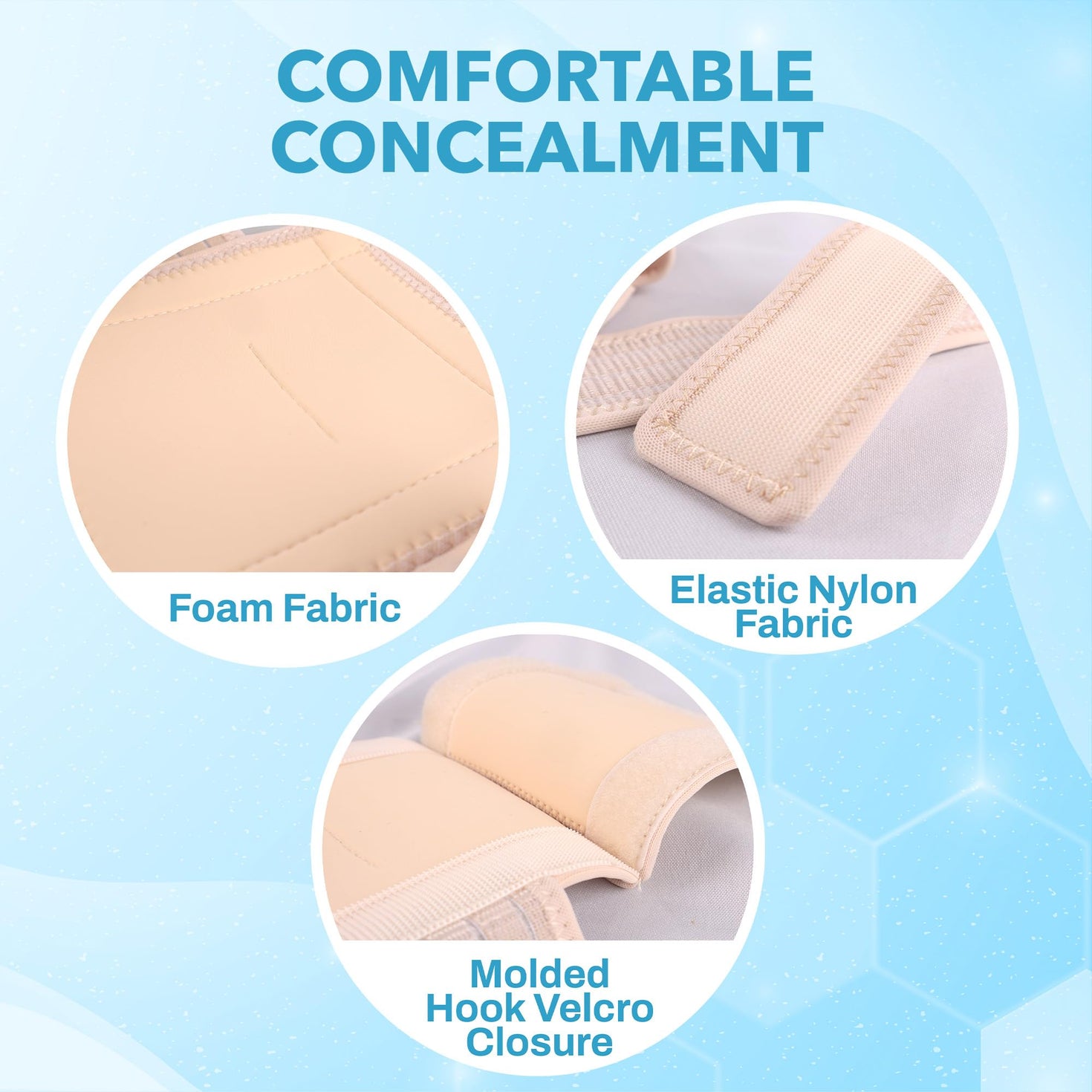 JJ CARE Feeding Tube Belt (Large), Breathable PEG Tube Belt, Nylon Fab ...