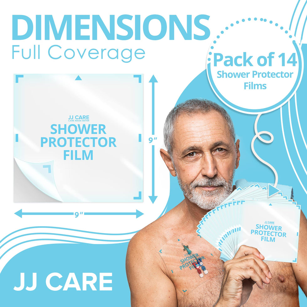 JJ CARE Shower Protector 9x9 Dialysis Catheter Shower Cover, PICC Line ...