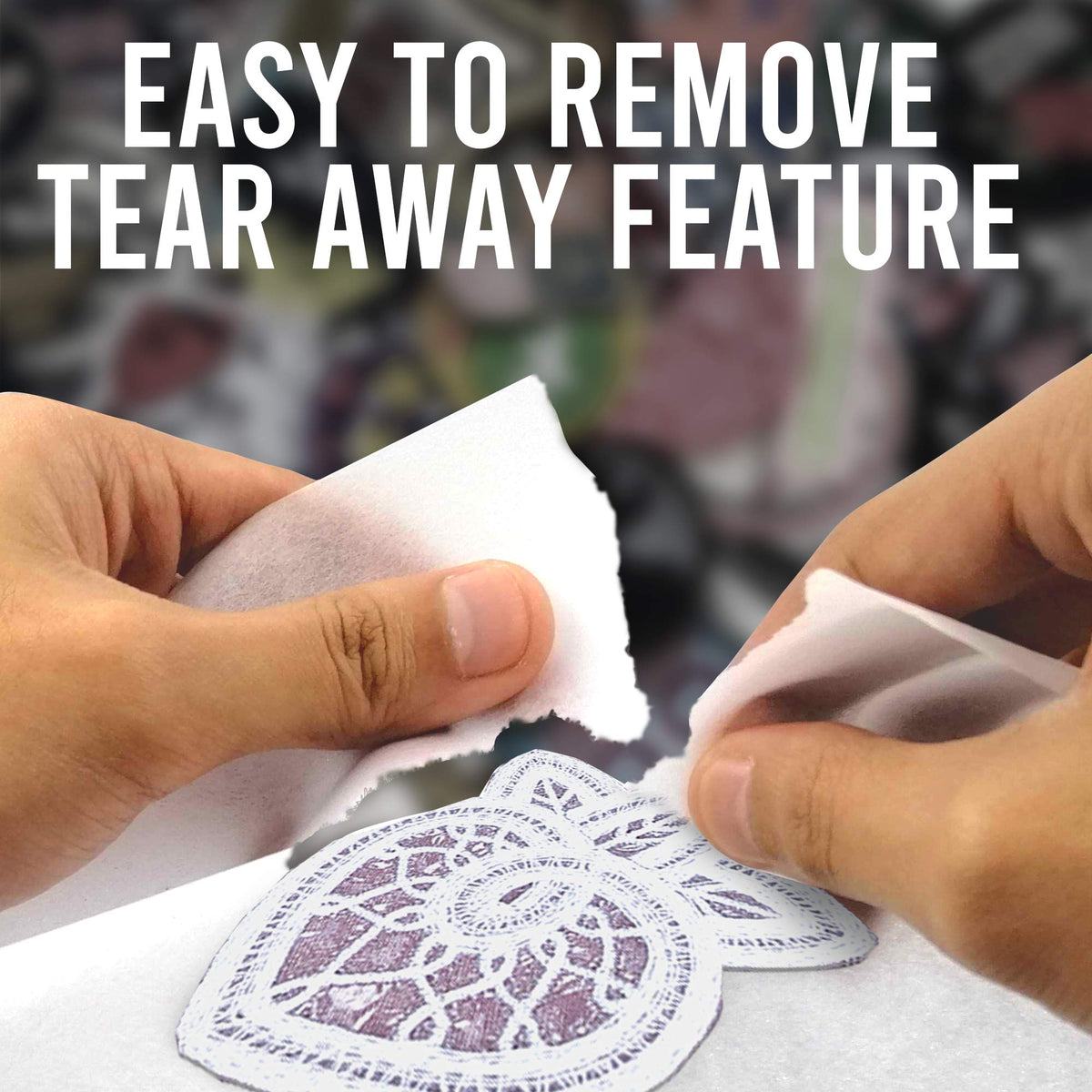 [240 Sheets] Tear Away Stabilizer 8"x8" Embroidery Stabilizer Tear Awa ...