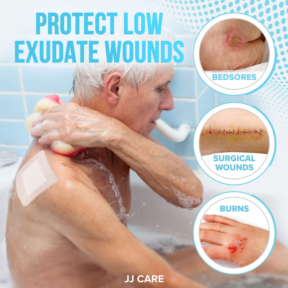 JJ CARE [Pack of 50] Waterproof Adhesive Island Dressing 4” x 4”, Ster – JJ CARE USA